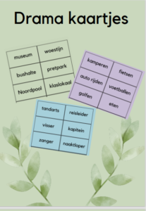 Drama kaartjes ⋆ Juf Dominique