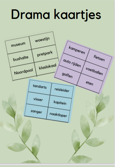Drama kaartjes ⋆ Juf Dominique
